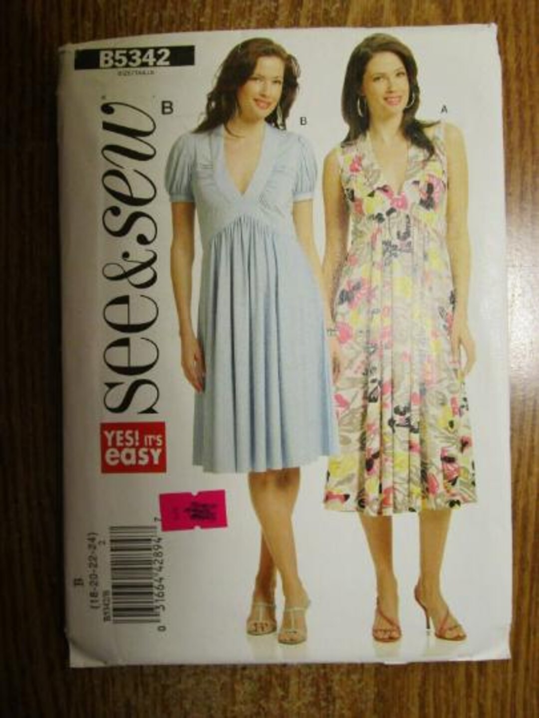 2 Patterns See & Sew B5342 B, Dress Pattern, and B5344 B, Tops and ...