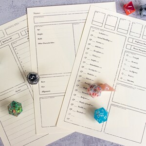 Vintage Case File A5 Printable Character Sheet Dnd 5e Character Journal ...
