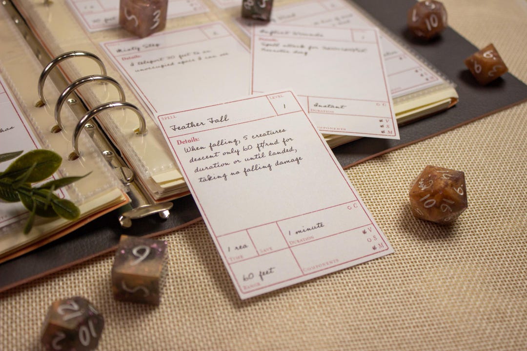Vintage Case File Fillable and Printable Spell Cards | Dnd 5e Spells ...