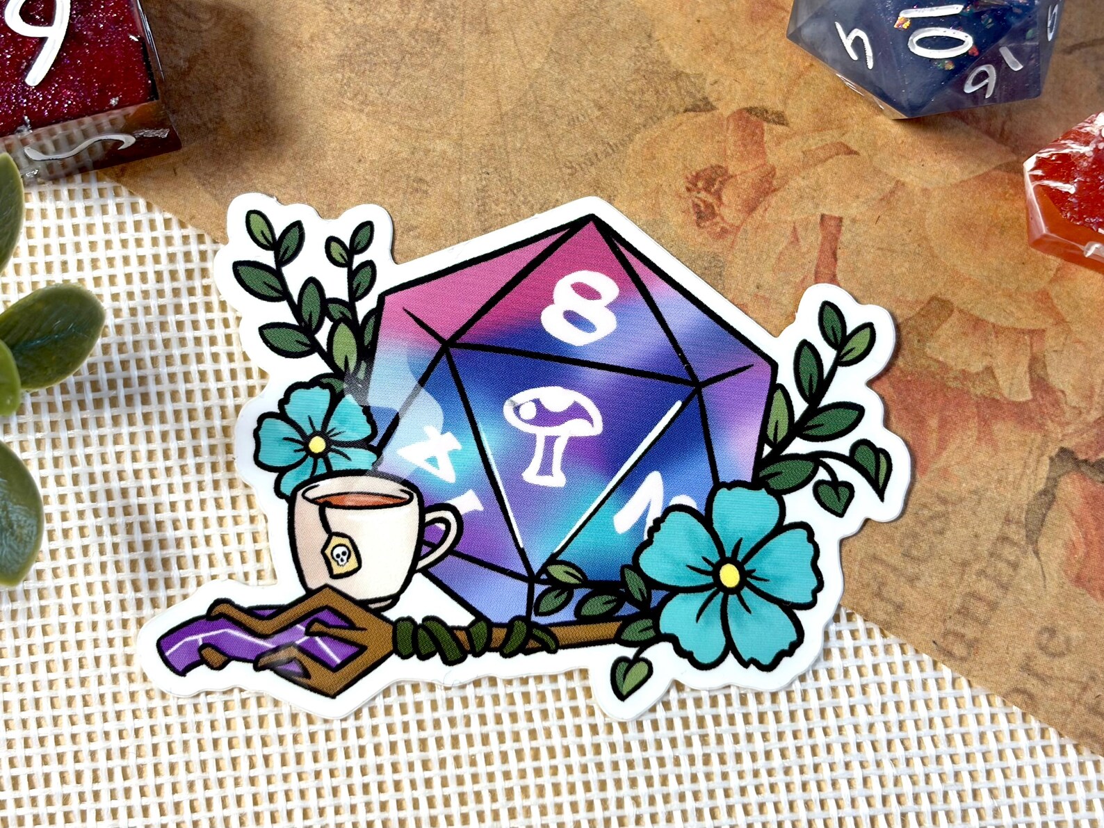 The Mighty Nein D20 Dice Sticker - Etsy