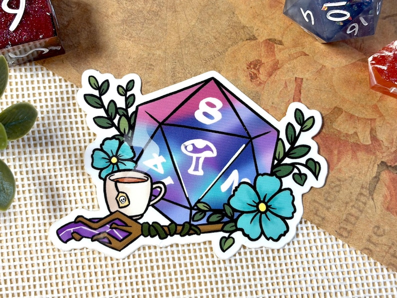 The Mighty Nein D20 Dice Sticker - Etsy