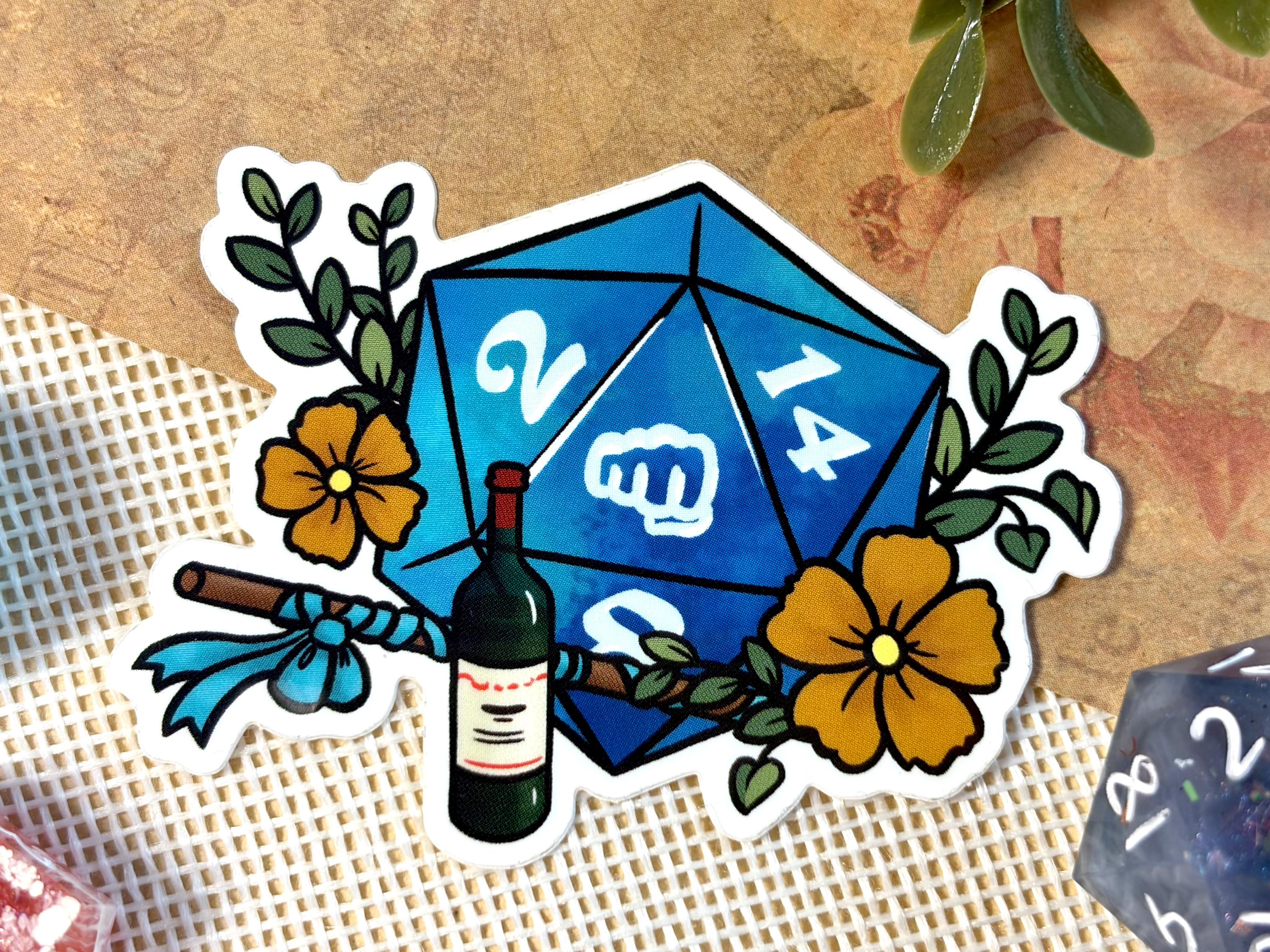 The Mighty Nein D20 Dice Sticker - Etsy