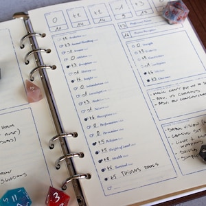 Vintage Case File A5 Printable Character Sheet | Dnd 5e Character ...