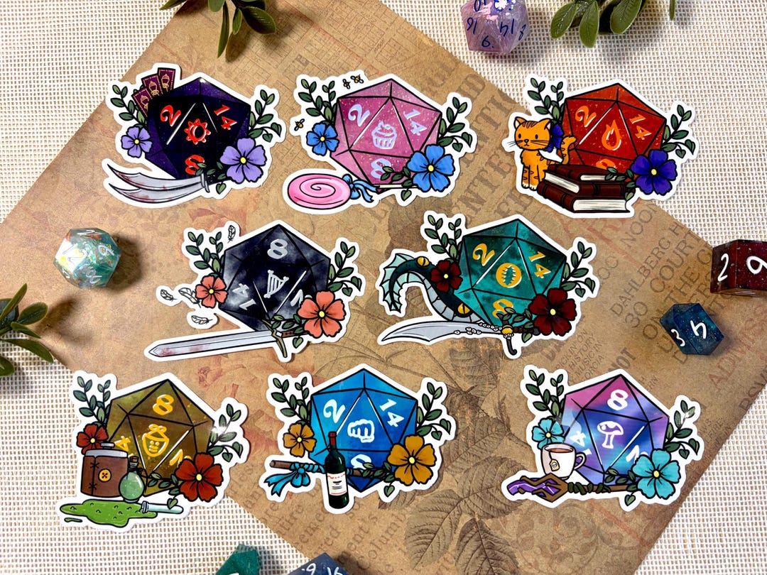 The Mighty Nein D20 Dice Sticker - Etsy
