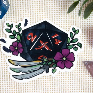The Legend of Vox Machina D20 Dice Sticker - Etsy