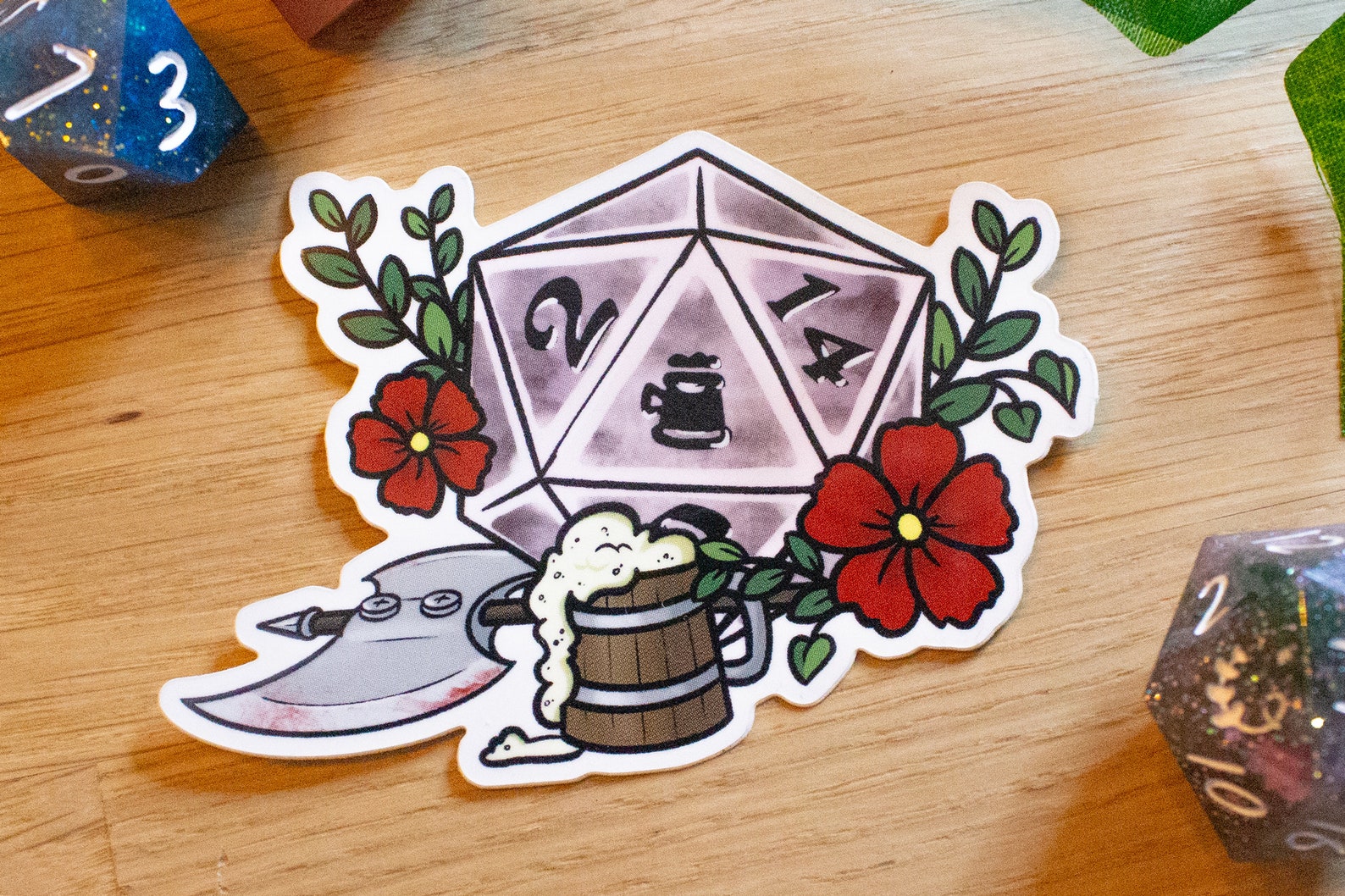 The Legend of Vox Machina D20 Dice Sticker - Etsy