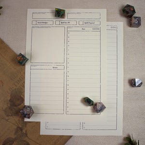 Vintage Case File A5 Printable Character Sheet | Dnd 5e Character ...