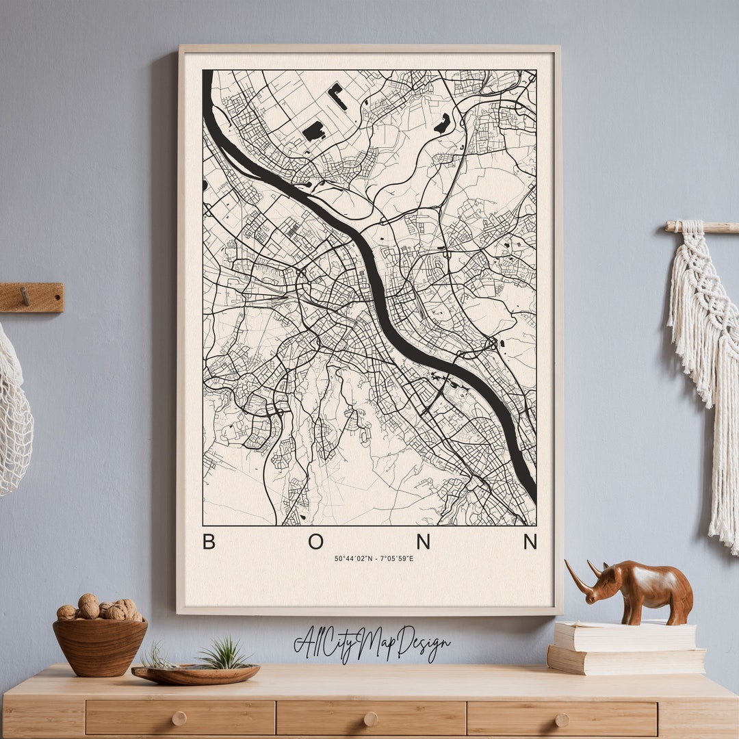 Bonn Poster Map, City Travel Print, Poster Print, City Map Travel ...