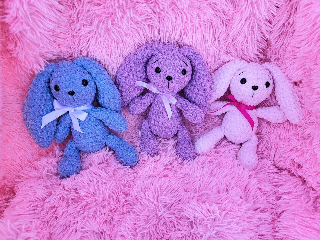 Crocheted Bunny Stuffed Animal, Crochet Easter Rabbit Amigurumi ...