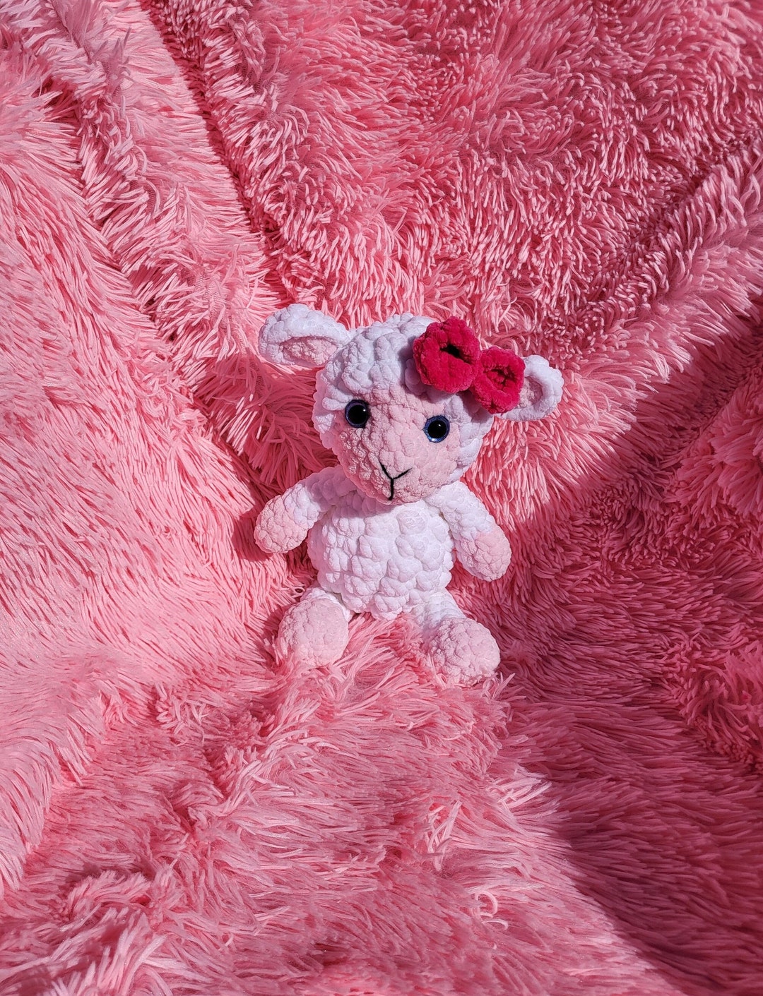 Crochet Baby Lamb, Amigurumi Farm Animal, Handmade Stuffy, Kids Toys ...