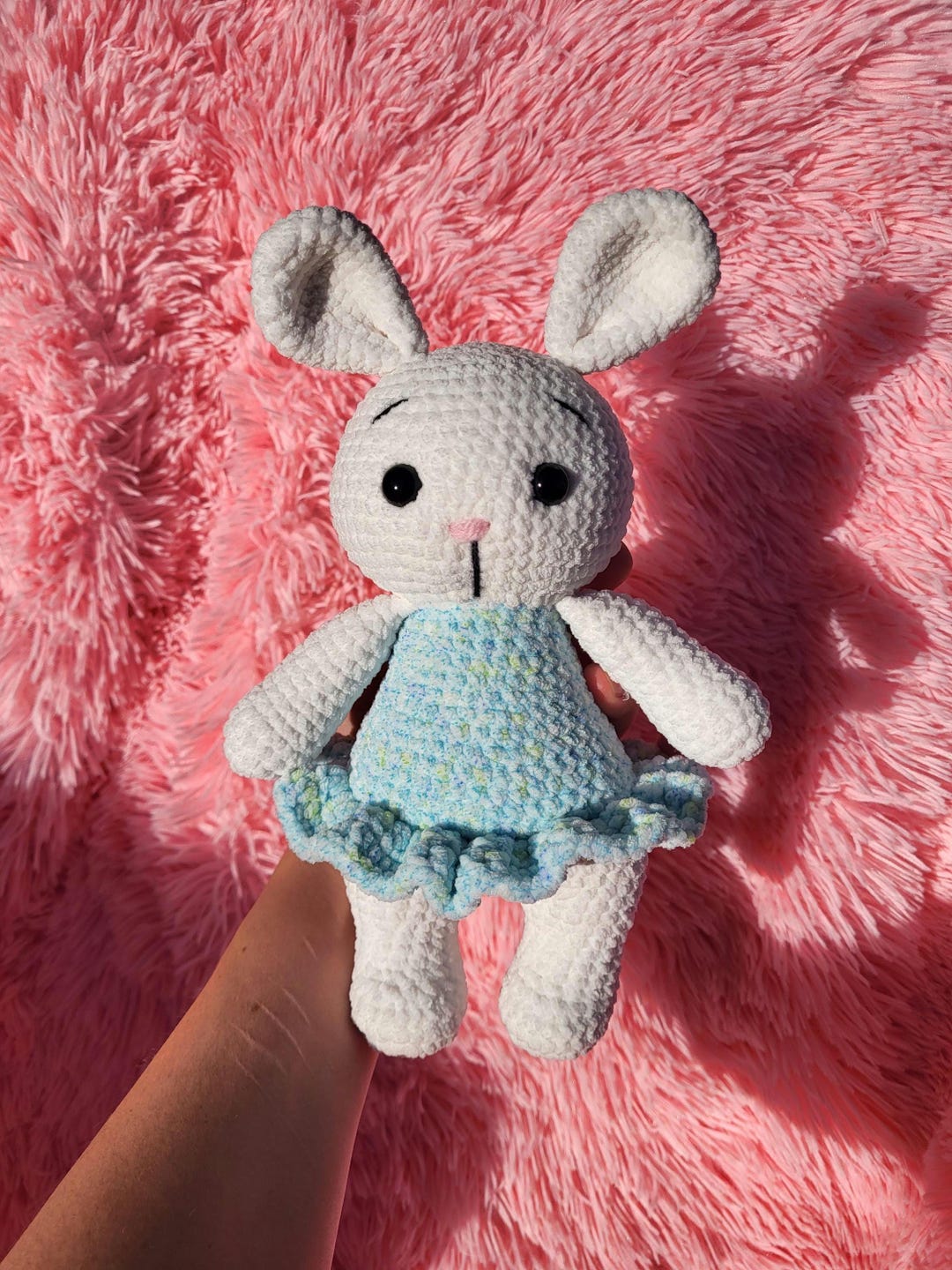 Crocheted Bunny Stuffed Animal, Crochet Easter Rabbit Amigurumi ...