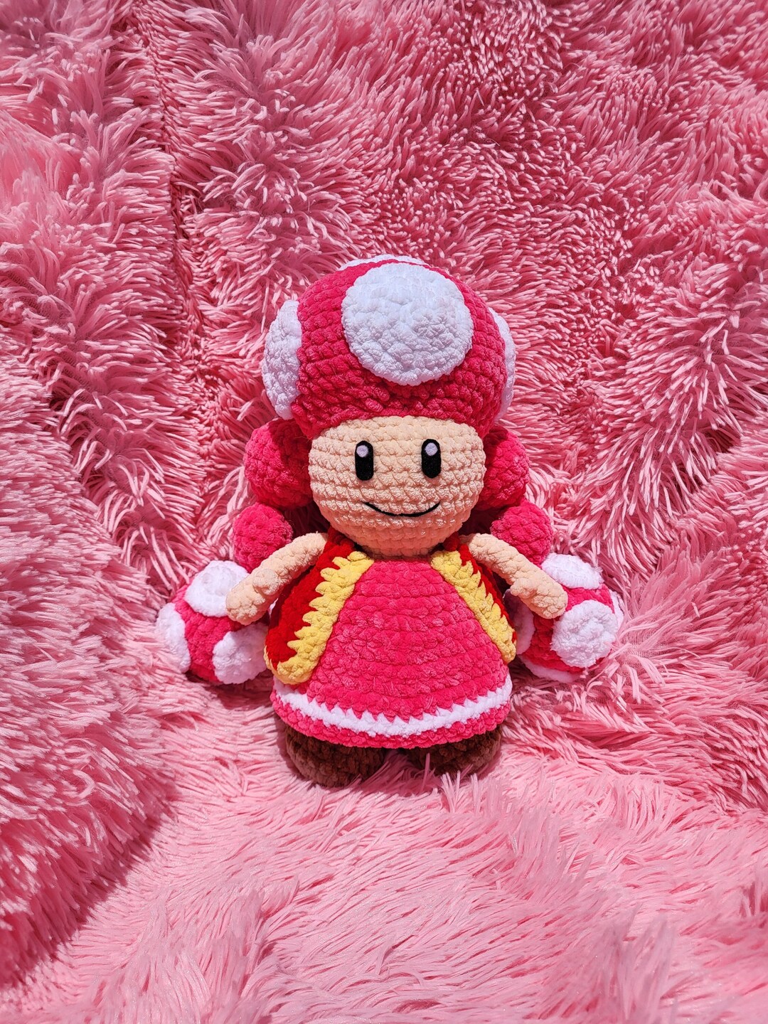 Crochet "mushroom Girl", Amigurumi Character, Handmade Stuffy, Kids ...