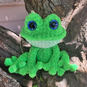 Crochet Green Frog Stuffy, Amigurumi Froggie, Handmade Stuffie, Soft ...
