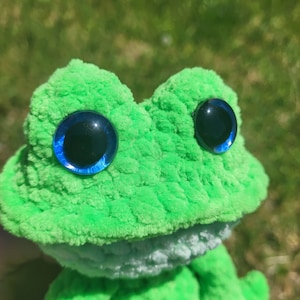 Crochet Green Frog Stuffy, Amigurumi Froggie, Handmade Stuffie, Soft ...