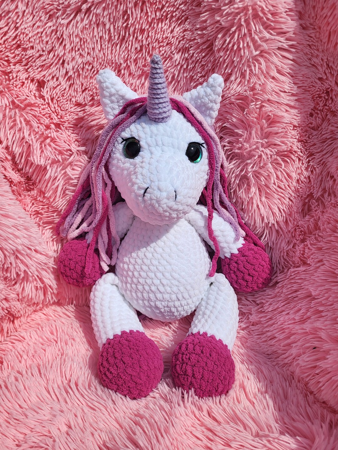 Crochet Unicorn Stuffy, Amigurumi Horse, Handmade Stuffie, Soft Kids ...