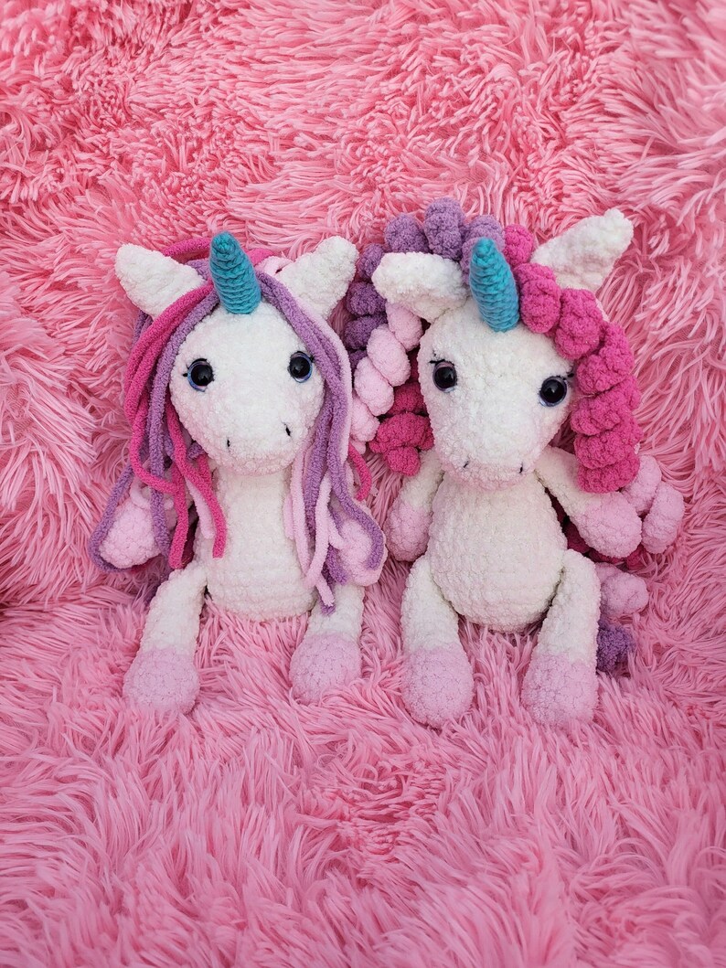 Crocheted Unicorn Stuffed Animal, Crochet Amigurumi, Handmade Stuffy ...