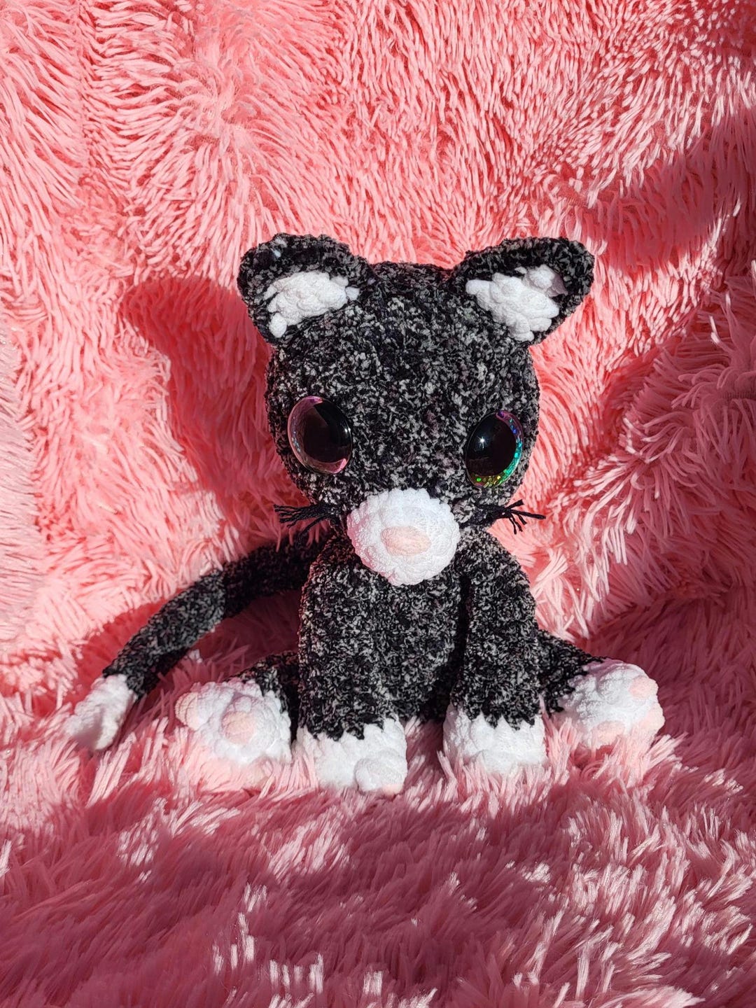 Crochet Cat Stuffy, Amigurumi Kitty Plush, Handmade Stuffie, Soft Kids ...
