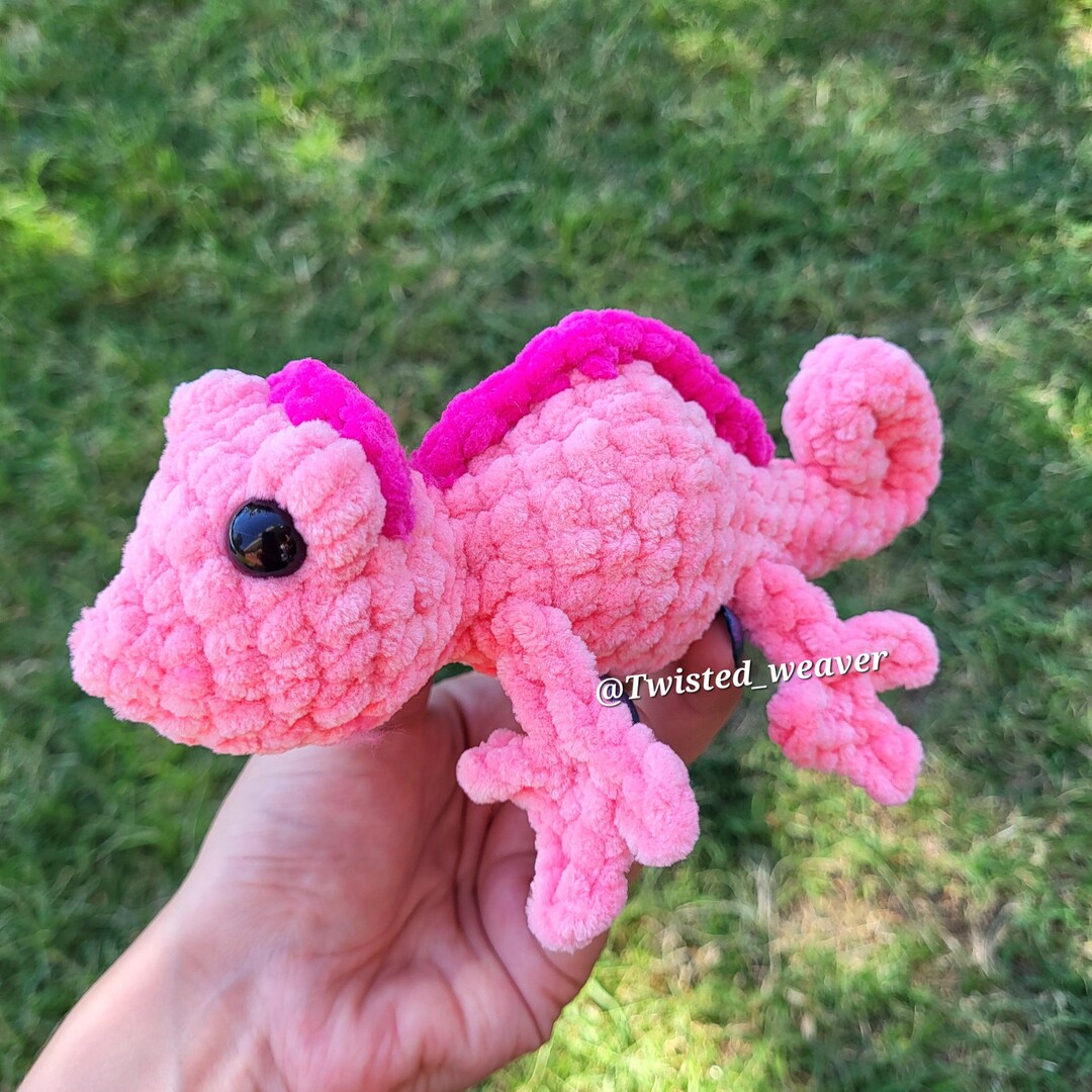Crochet Chameleon Stuffy, Amigurumi, Handmade Stuffie, Soft Kids Toys ...