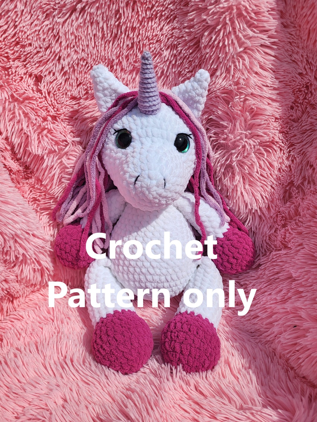Uni the Unicorn Crochet Pattern, Digital Download PDF File Big Mythical ...
