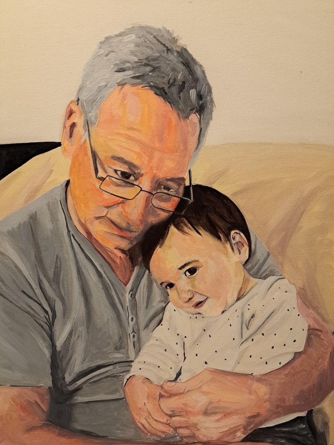 Hand Painted Acrylic Portaits, Acrylic Painting From Photo ...