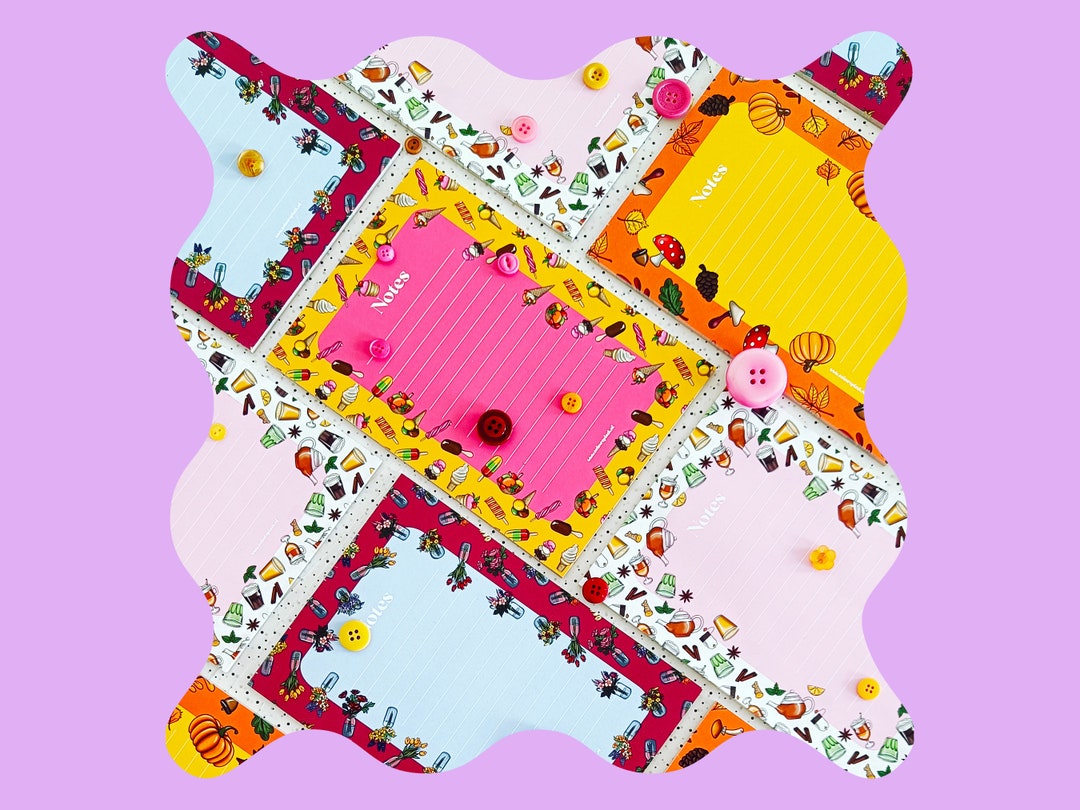 Set of 2: A5 Notepad by Coloursplash - Double Sided - 50 Pages - to Do ...