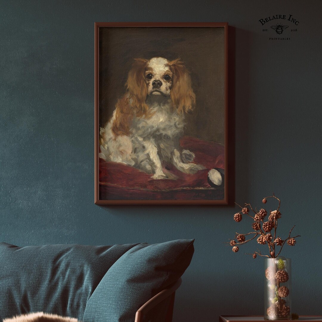 Whimsical Old Masters Dog Oil Painting | Vintage Moody Oil Painting | 5 ...