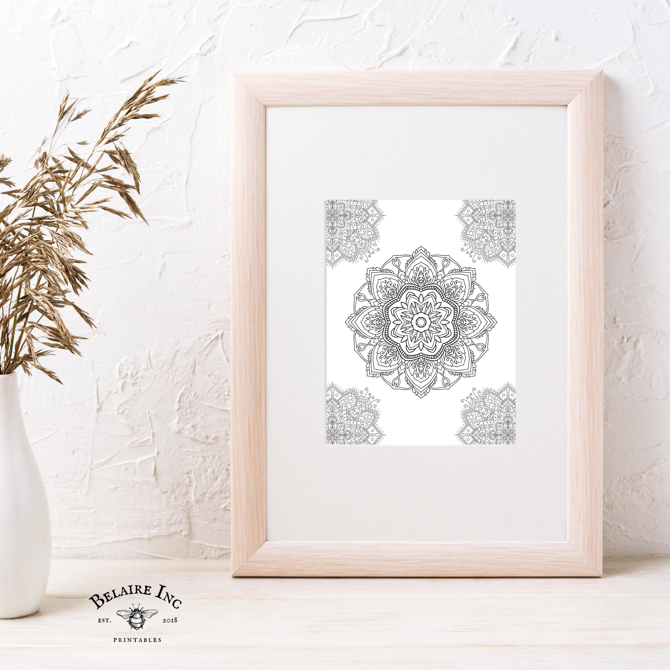 Printable Mandala Coloring Pages for Adults | 25 Unique Mandala Designs ...