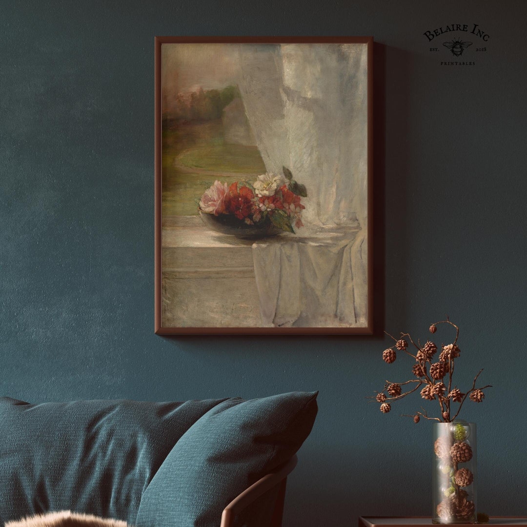 Moody Old Masters Still Life Oil Painting Vintage Still Life Oil ...