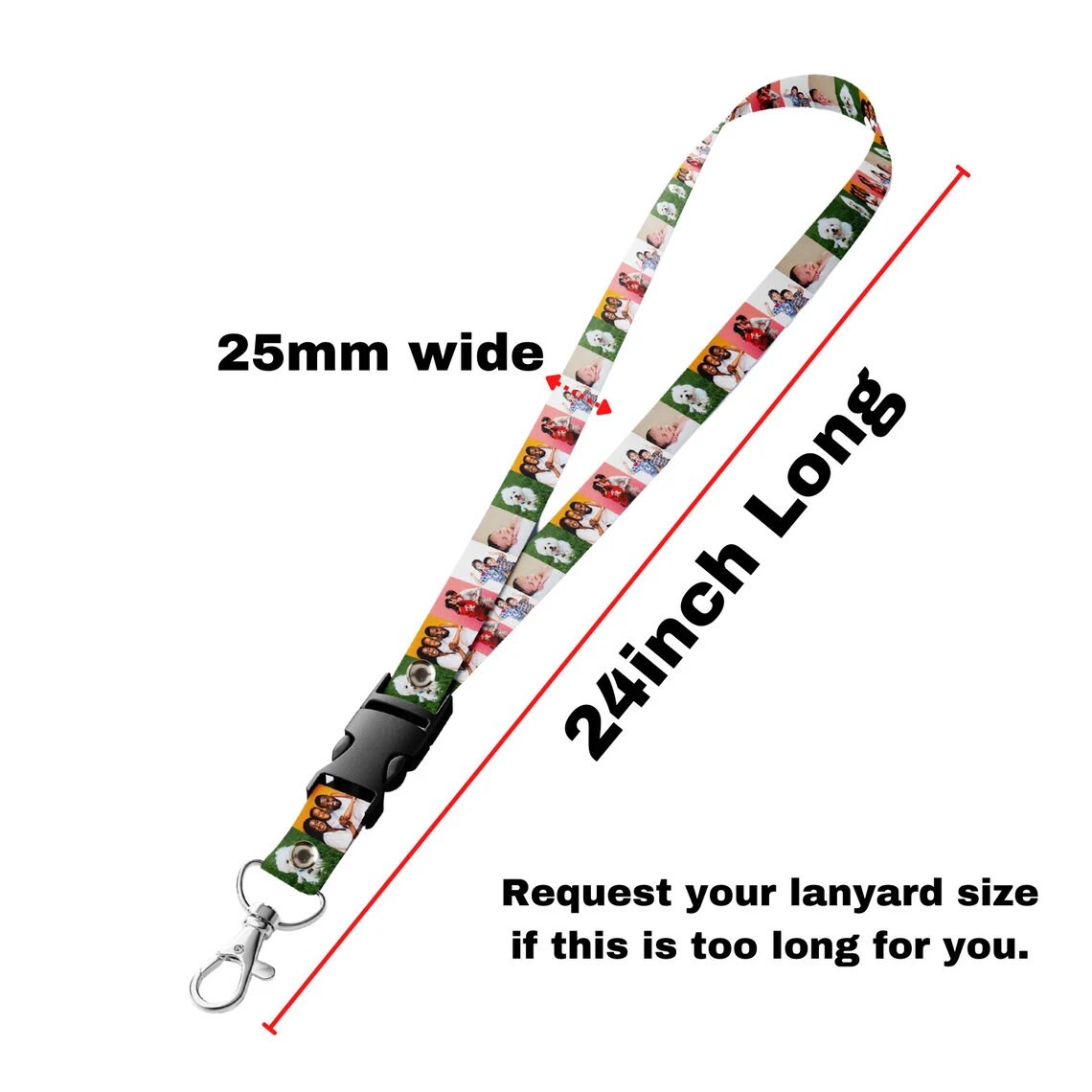 Custom Photo Lanyard, Collage Photo Lanyard, Personalized Neck Lanyard ...