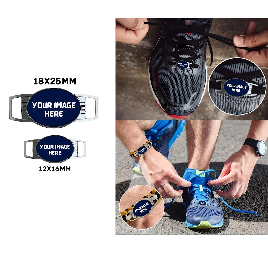 Custom Shoe Tag, Personalized Shoe Tag, Shoelace Charm, Blank Oval ...