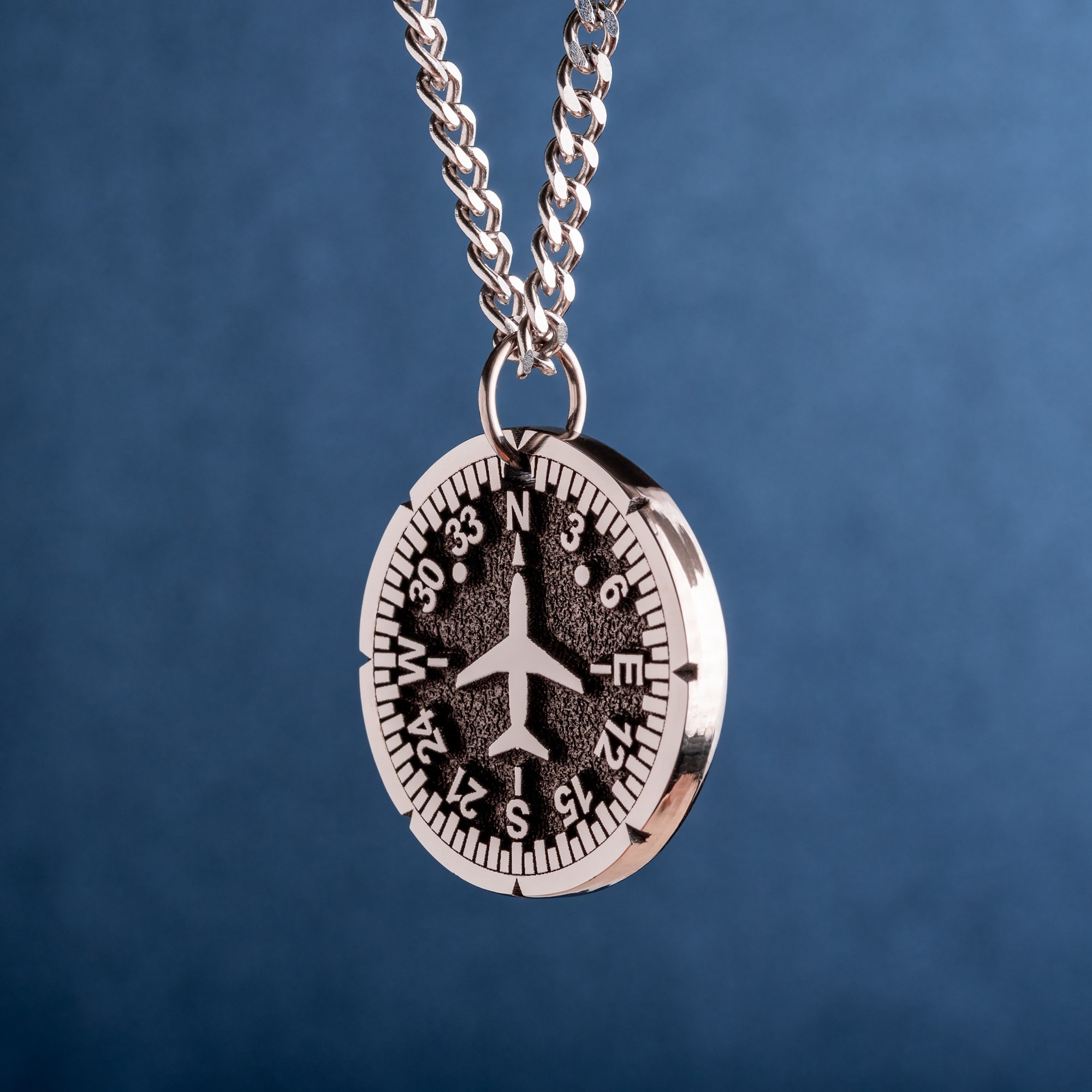 Aircraft Cabin Crew Necklace Flight Attendant Pendant Airplane Heading ...