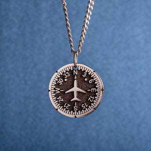 Aircraft Cabin Crew Necklace Flight Attendant Pendant Airplane Heading ...