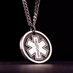 EMT Paramedic Necklace EMS Nurse Pendant Medical Caduceus Necklace ...