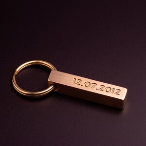 Custom Anniversary Gift Wedding Date Keychain With Date of Acquaintance ...