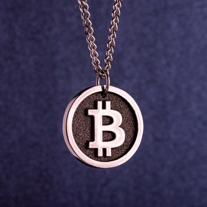 Bitcoin Symbol Pendant. Crypto Currency Necklace Bitcoin Lover Gift ...