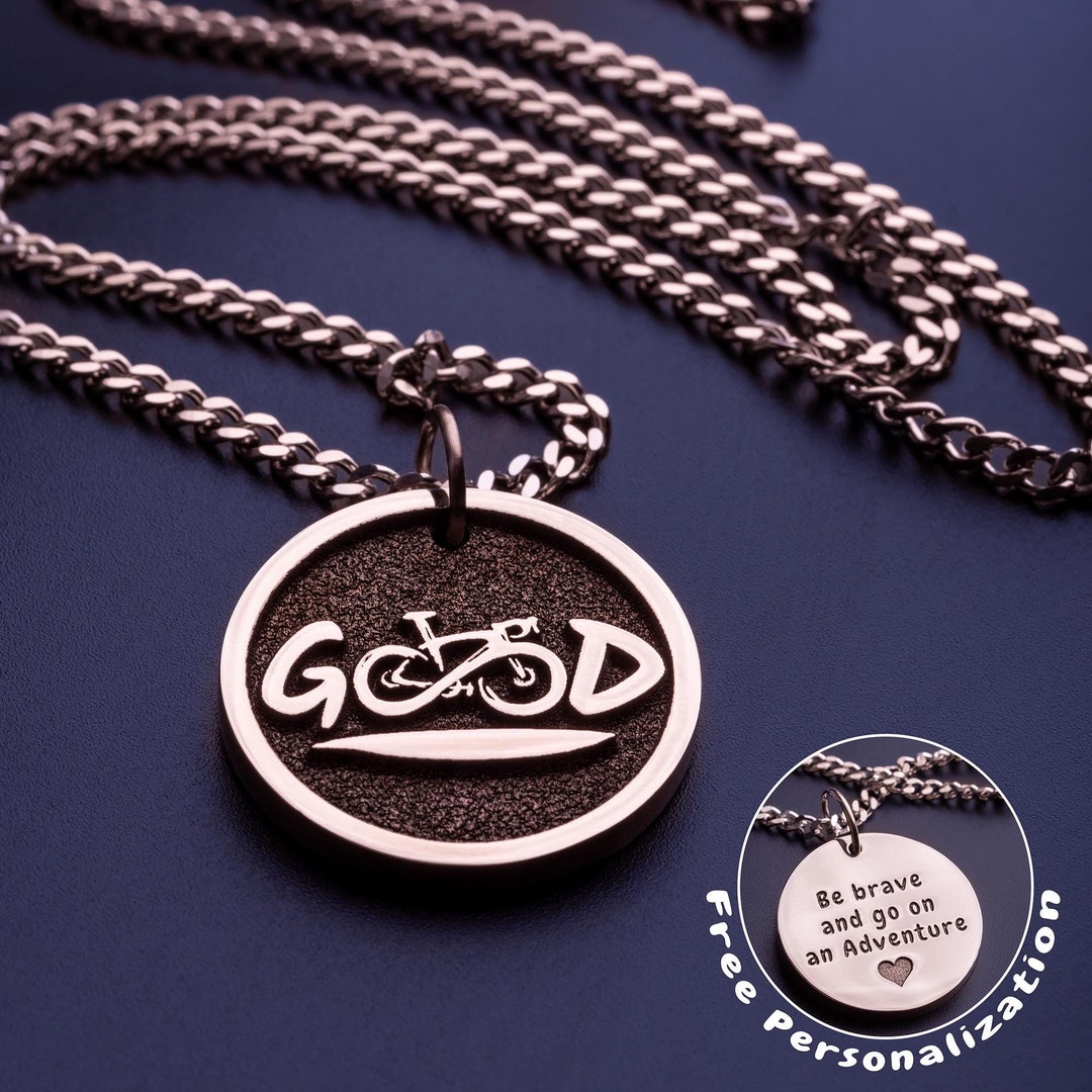 Bicycle Necklace Road Bike Pendant Good Ride Necklace Cyclist Pendant ...