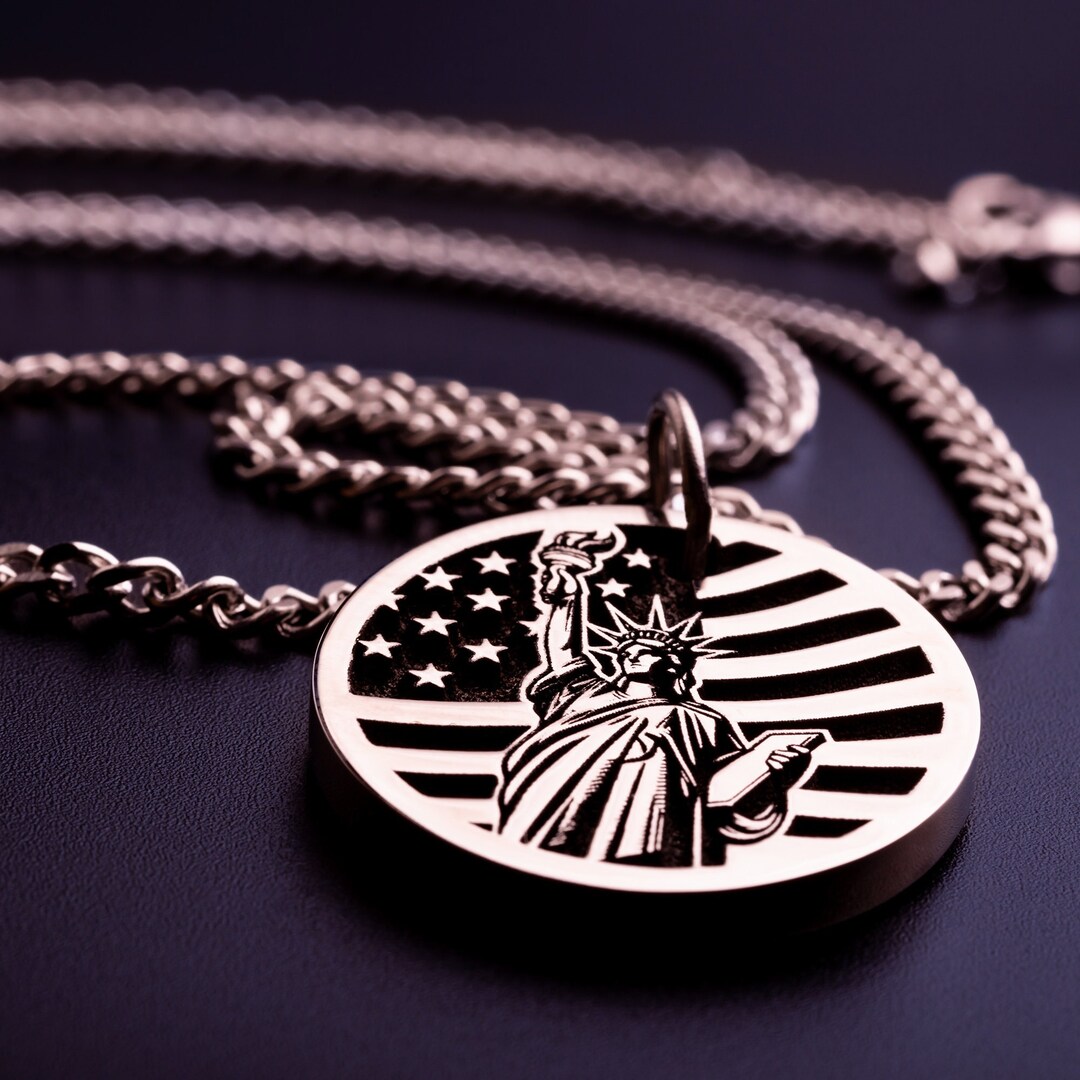 The Statue of Liberty Necklace Lady Liberty Pendant Ellis Island ...