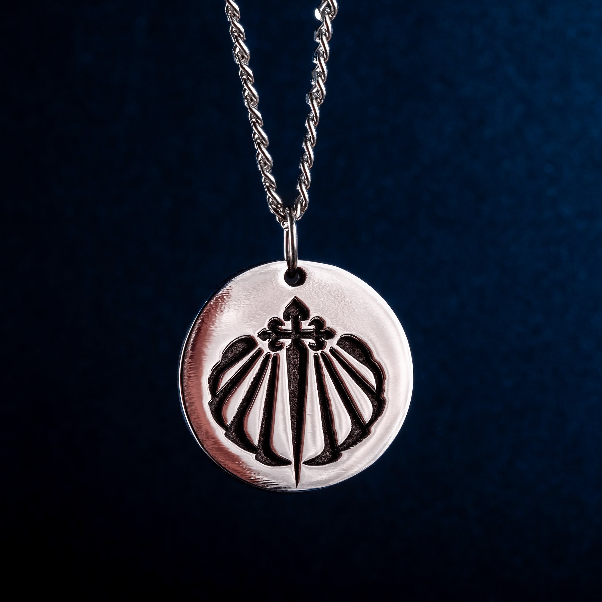 Camino De Santiago Scallop Shell Pendant St James Cross - Etsy