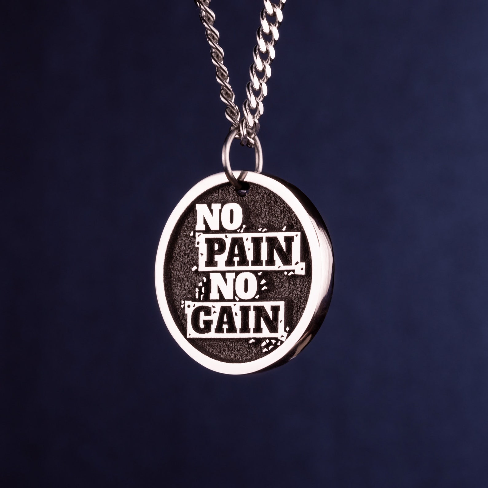 No Pain No Gain Necklace Athlete Pendant Bodybuilder Jewelry Fitness ...