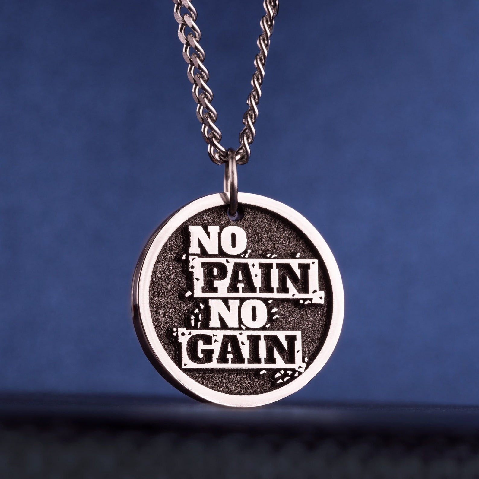 No Pain No Gain Necklace Athlete Pendant Bodybuilder Jewelry Fitness ...