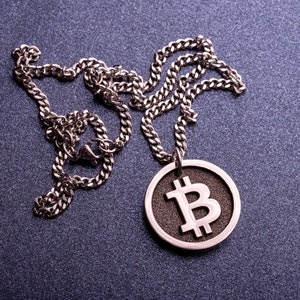 Bitcoin Symbol Pendant. Crypto Currency Necklace Bitcoin Lover Gift ...