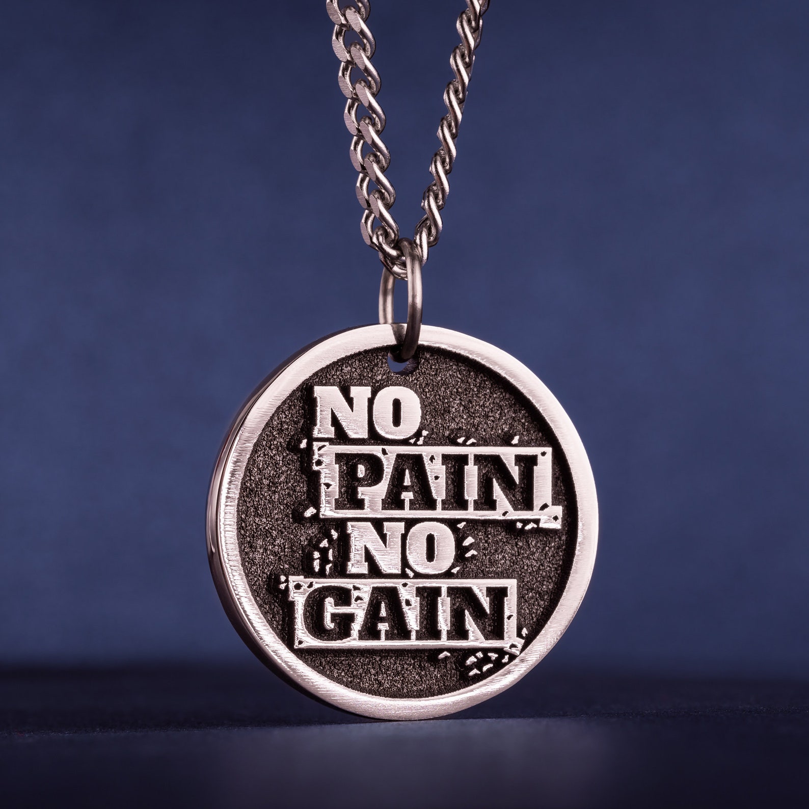 No Pain No Gain Necklace Athlete Pendant Bodybuilder Jewelry Fitness ...