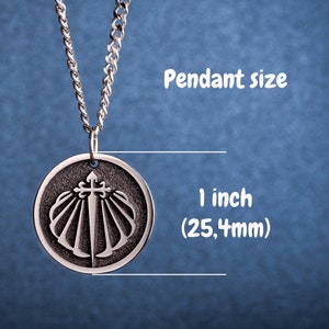 Camino De Santiago Scallop Shell Pendant St James Cross Necklace ...