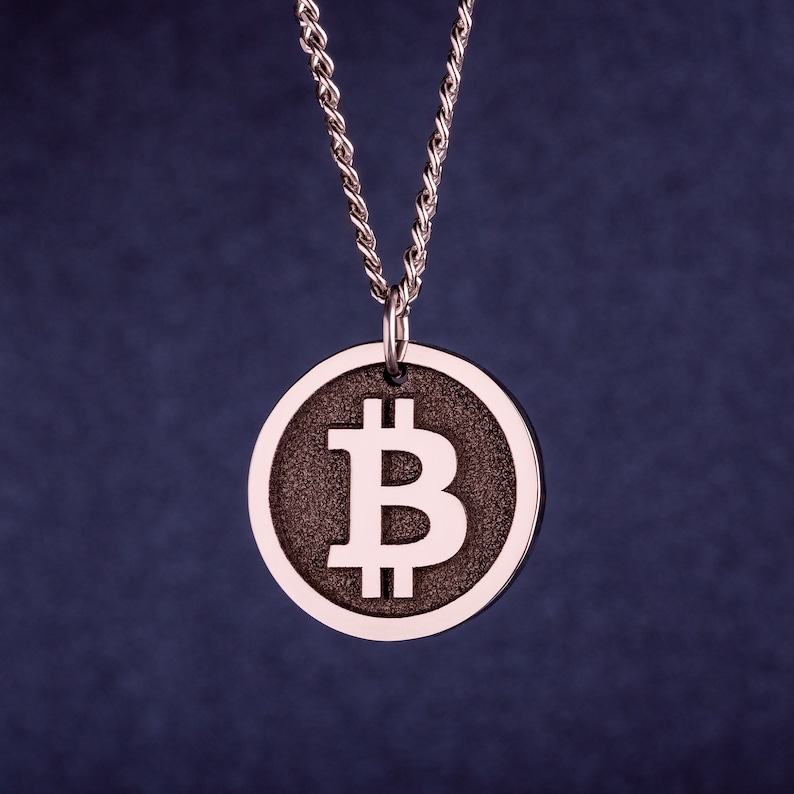Bitcoin Symbol Pendant. Crypto Currency Necklace Bitcoin Lover Gift ...