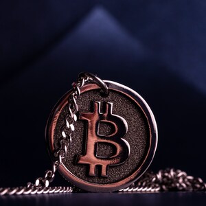 Bitcoin Symbol Pendant. Crypto Currency Necklace Bitcoin Lover Gift ...