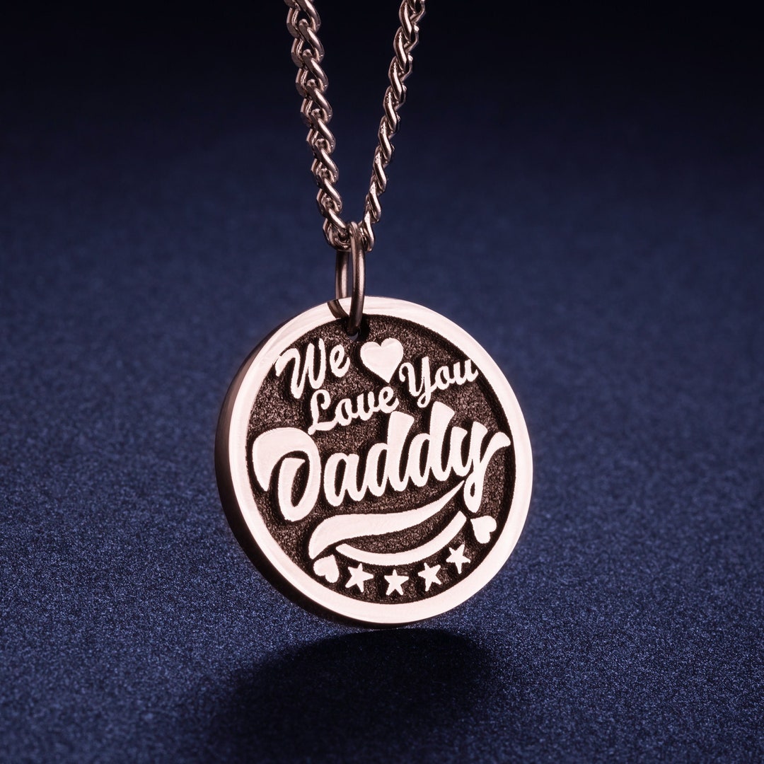 We Love You Daddy Necklace Father Day Necklace for Dad Pendant Daddy ...