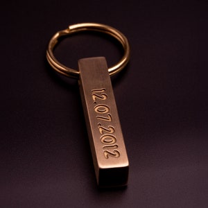 Custom Anniversary Gift Wedding Date Keychain With Date of Acquaintance ...