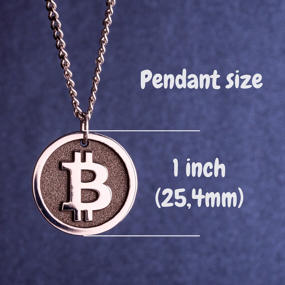Bitcoin Symbol Pendant. Crypto Currency Necklace Bitcoin Lover Gift ...