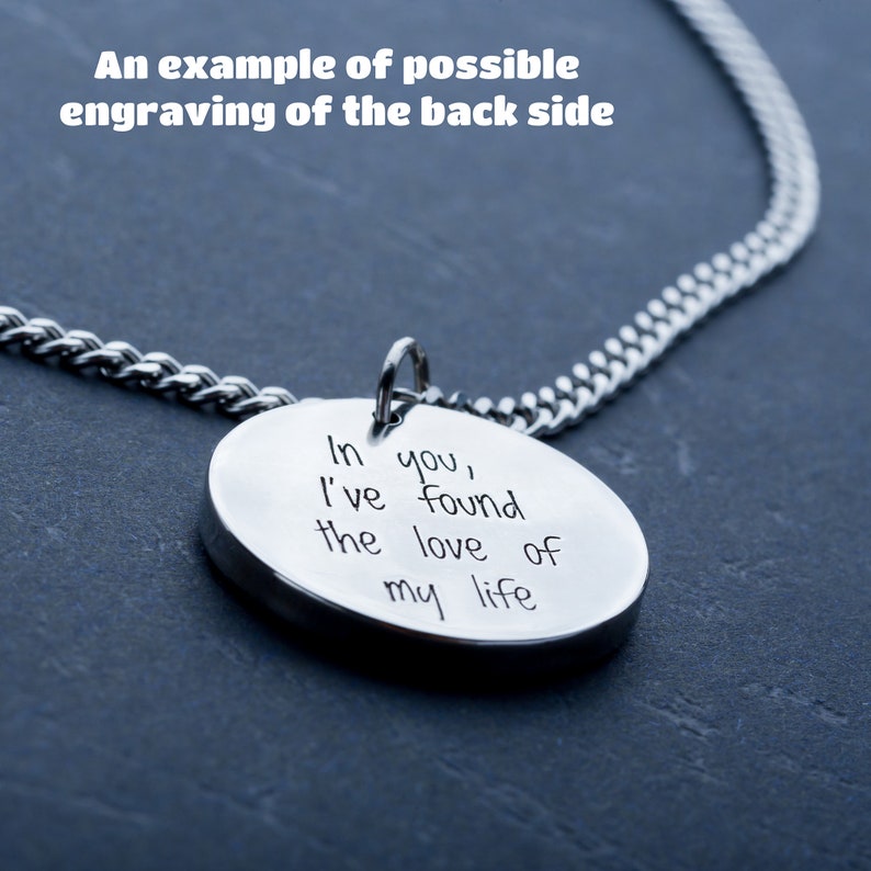 Memorial Necklace for Men Monogram Pendant Mothers Unique Memorial ...