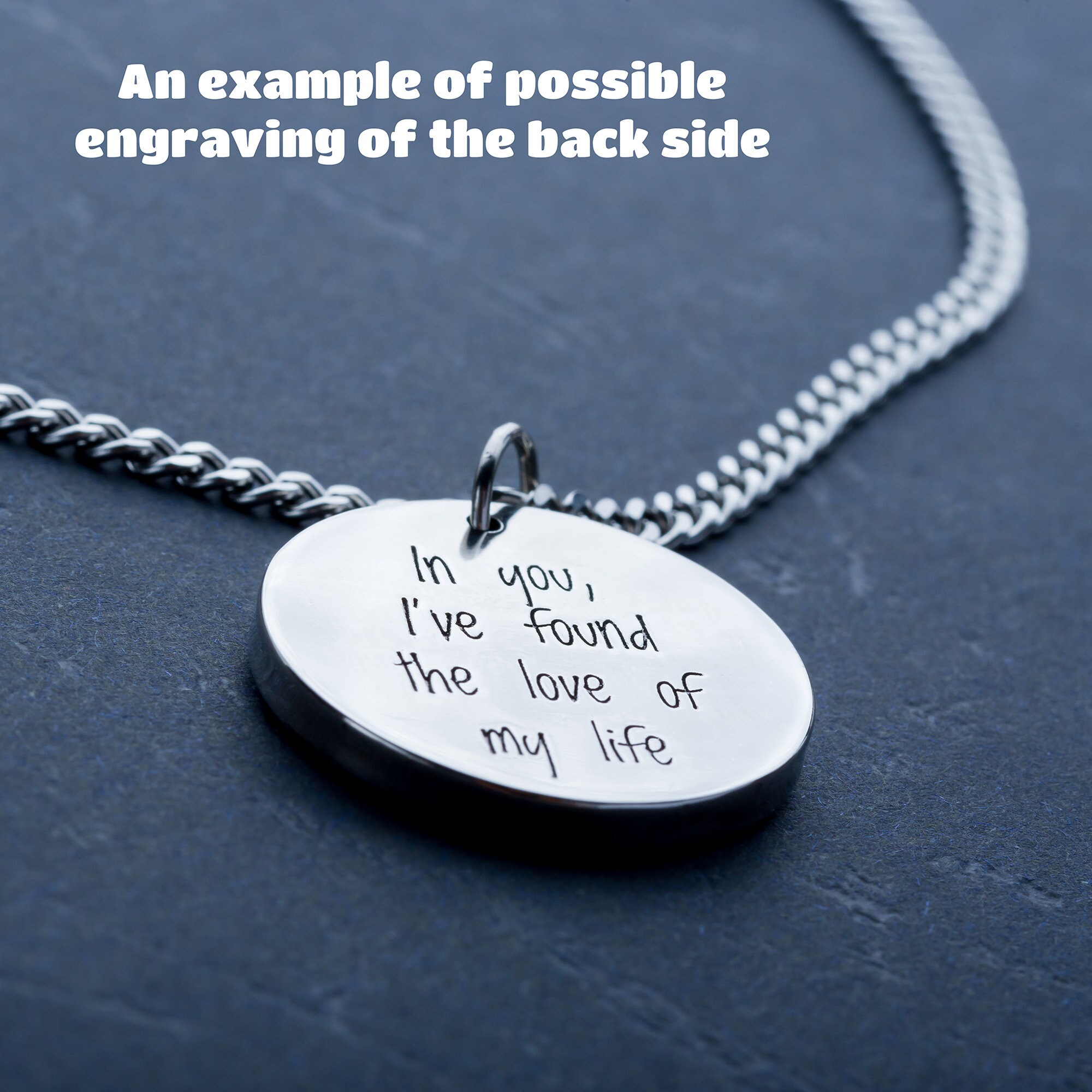 Memorial Necklace for Men Monogram Pendant Mothers Unique Memorial ...